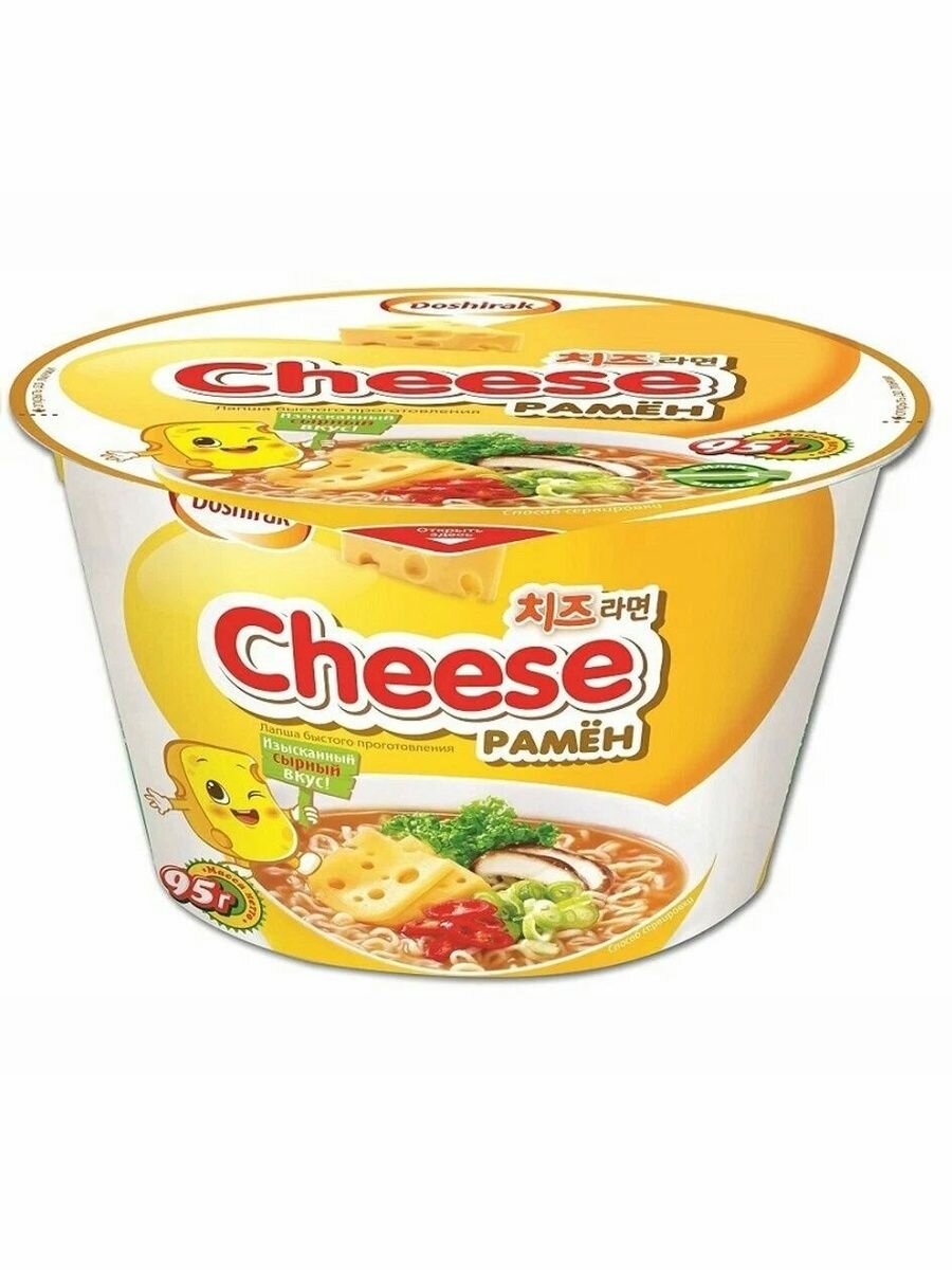 Лапша б/п Доширак Cheese Рамен чашка для варки 95 гр. 4 шт