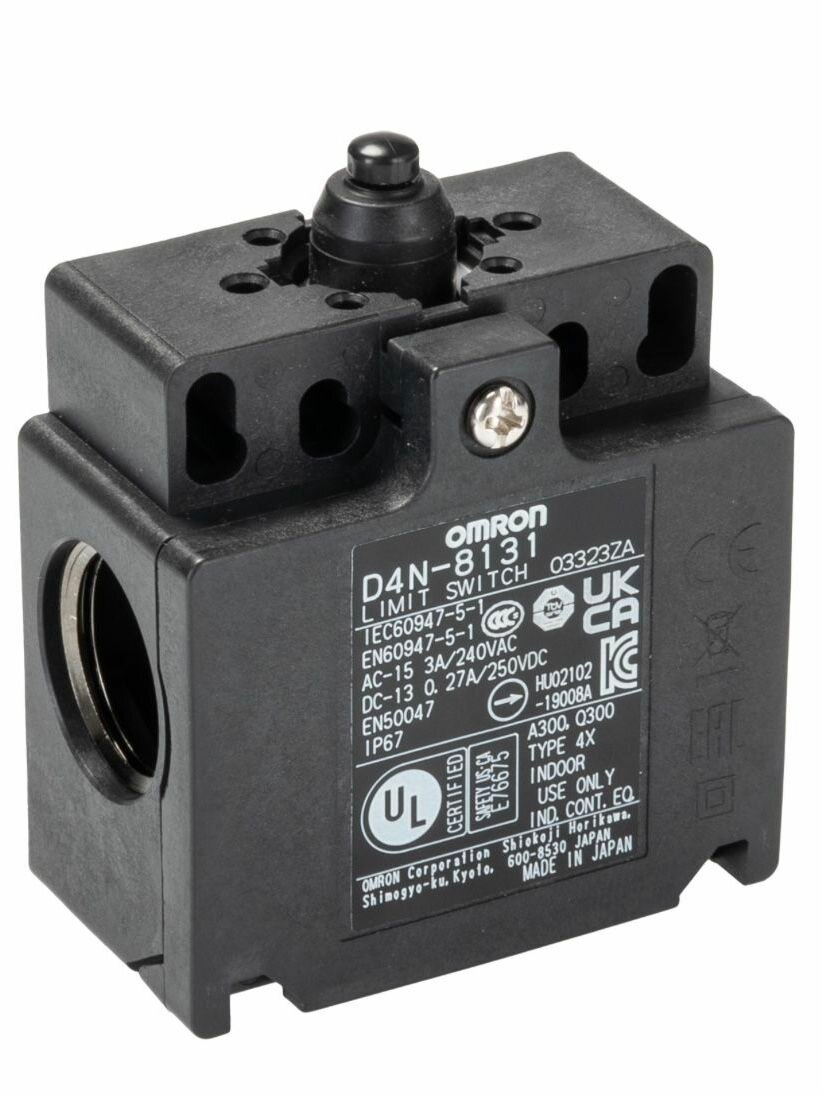 Концевой выключатель D4N-8131 контакты NO+NC мгновенного действия, 2 кабельных ввода M20 OMRON