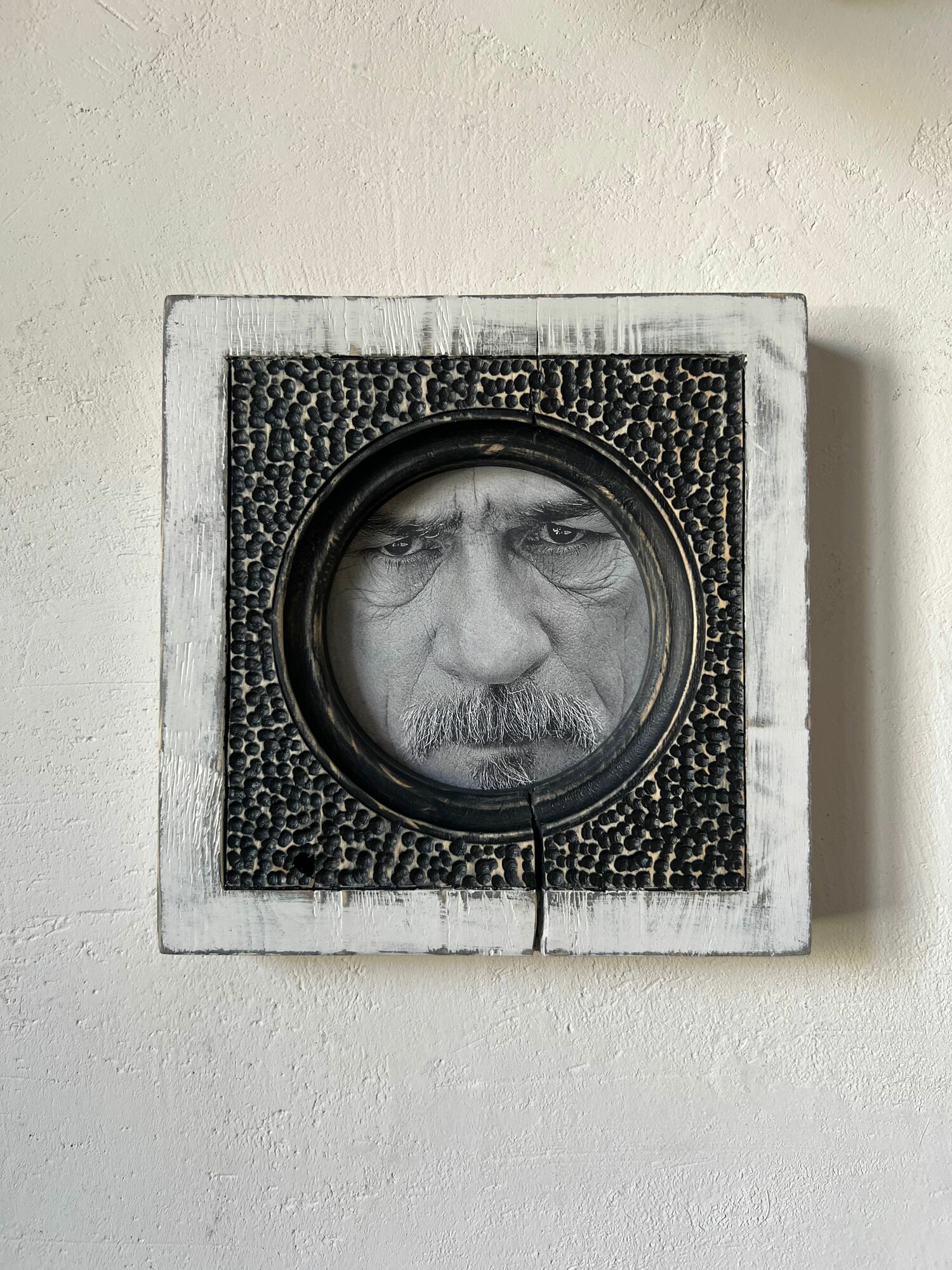 Фоторамка из натурального дерева. Ручная работа / 20 х 20 х 3,5 см. andCactus