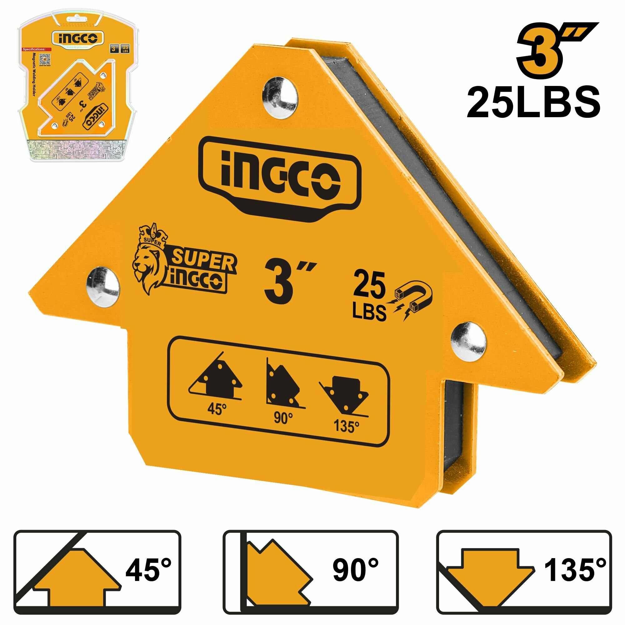 Держатель магнитный для сварки до 11 кг. INGCO AMWH25031