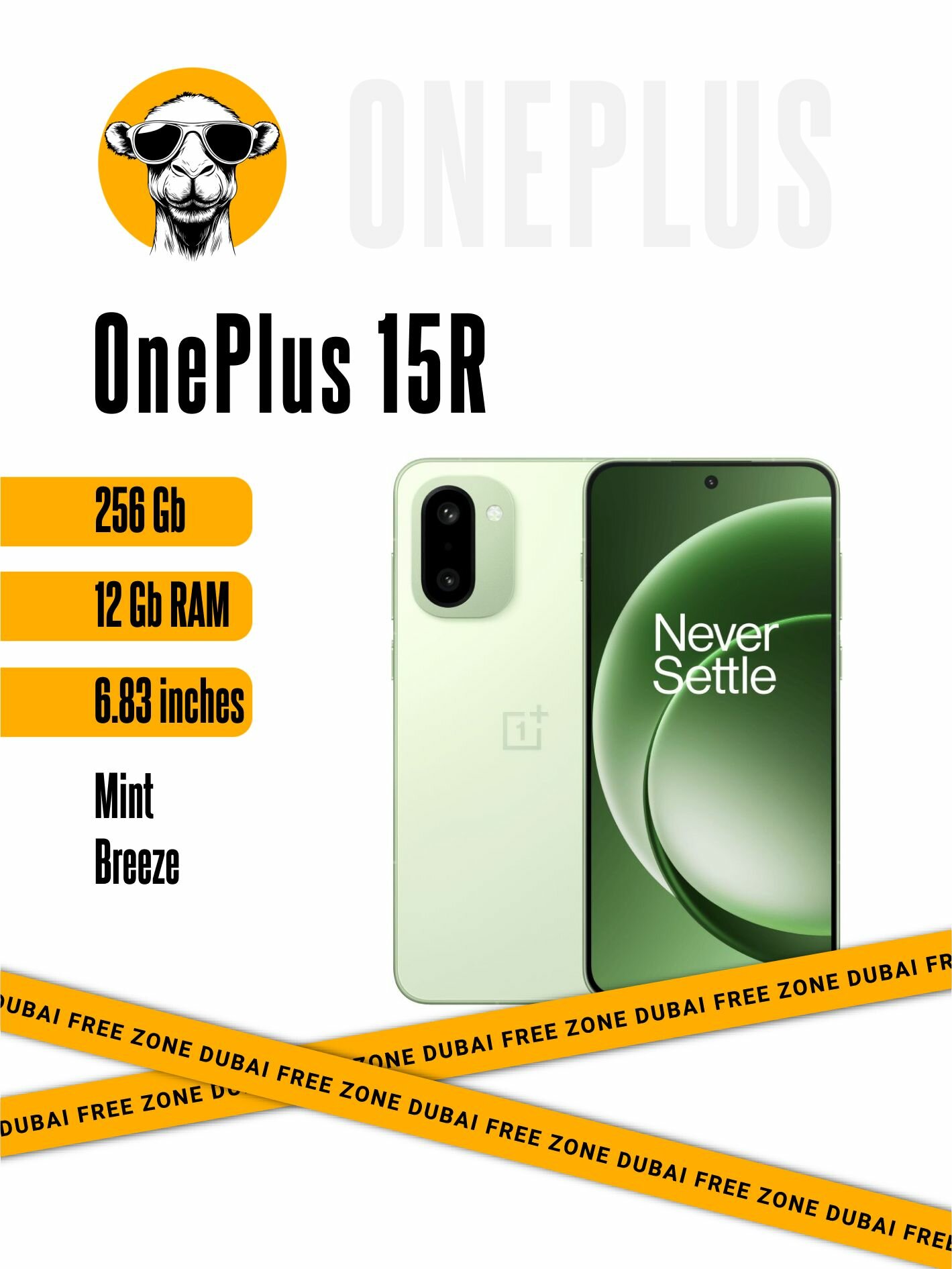 Смартфон OnePlus 15R 12/256Gb Mint Breeze