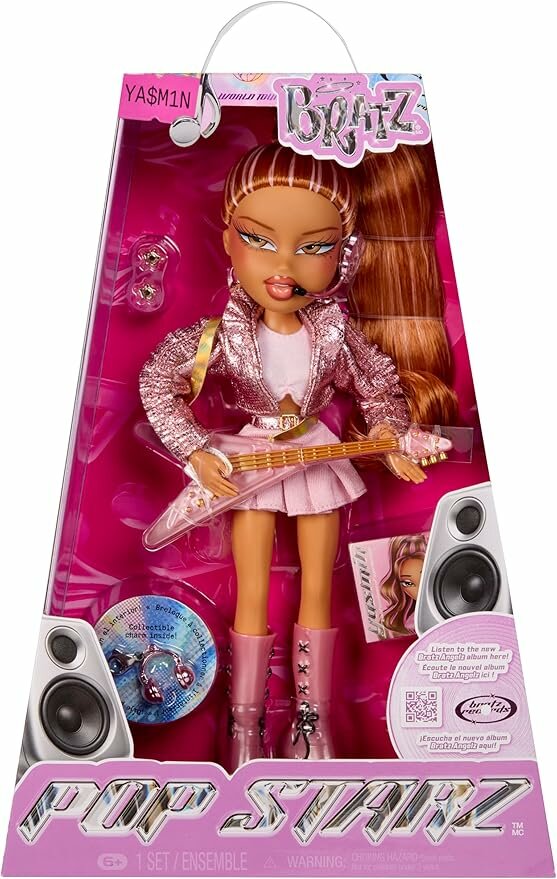 Кукла Bratz Pop Starz- Коллекционная кукла Ясмин с музыкальными аксессуарами - Братц 595977