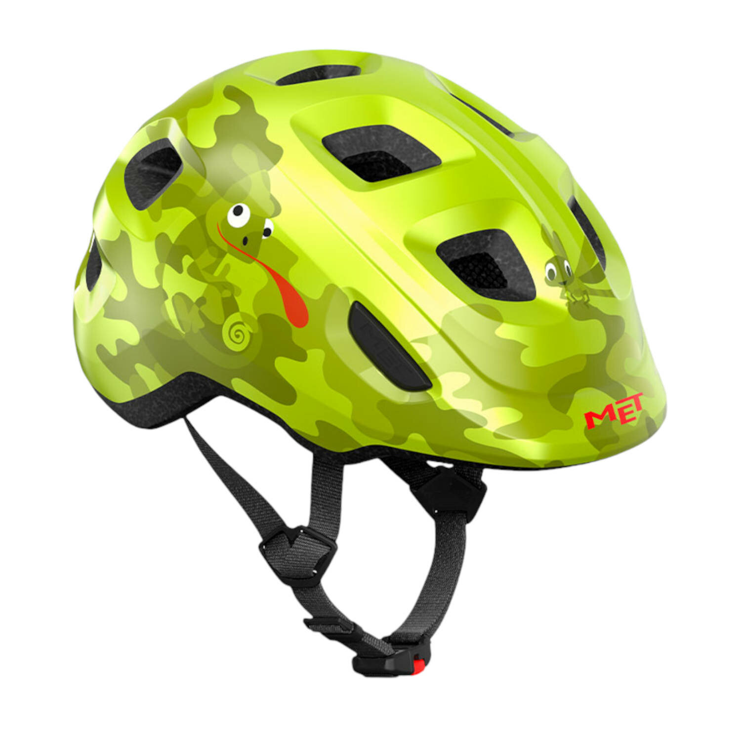 Велошлем MET Hooray Lime Chamaleon Glossy (см:46-52)