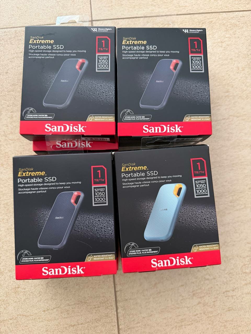 Внешний накопитель SSD SanDisk Extreme 1 Тб USB 3.2 Gen 2 Type C, голубой