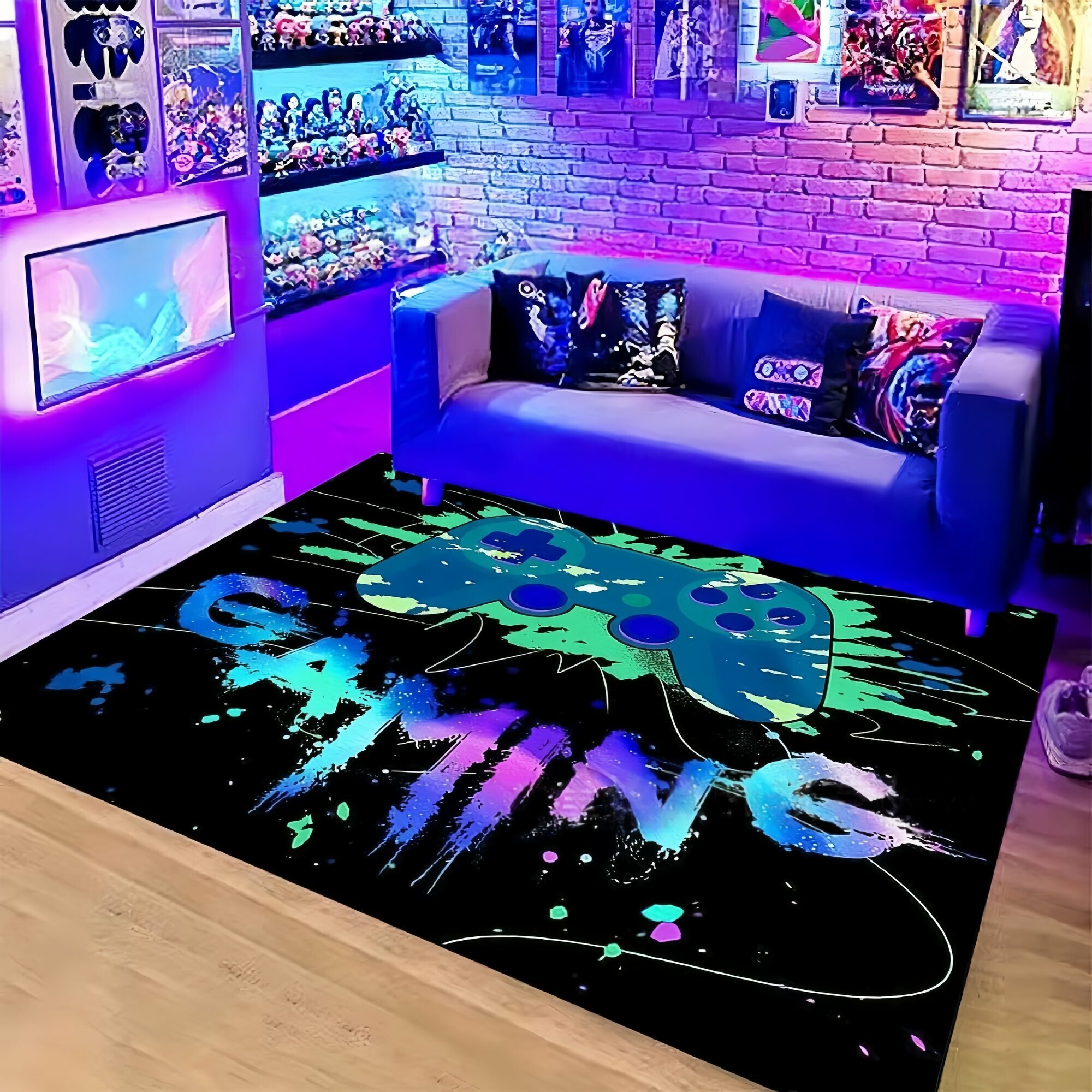 Новая стильная и персонализированная киберспортивная комнатаКовер в форме геймпада，80*120cm