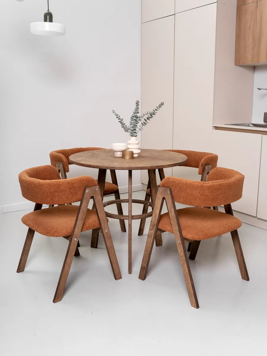 Стул мягкий кухонный со спинкой букле