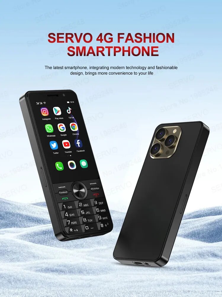 SERVO F24 PRO Мобильный телефон, черный 3.5 дюйма, 2 SIM, Bluetooth, Wi-Fi