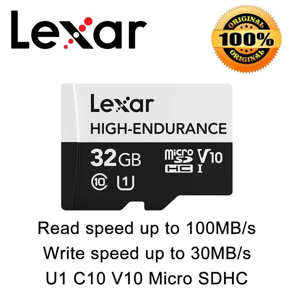 Lexar Micro SD карта памяти 32/64/128 ГБ для видеорегистратора 32GB