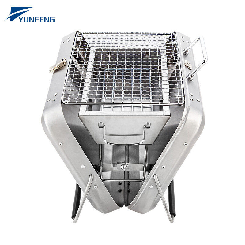 Портативный гриль для барбекю на открытом воздухе, складной гриль-бокс, мини-гриль в виде портфеля, подарок для любителей барбекю.
