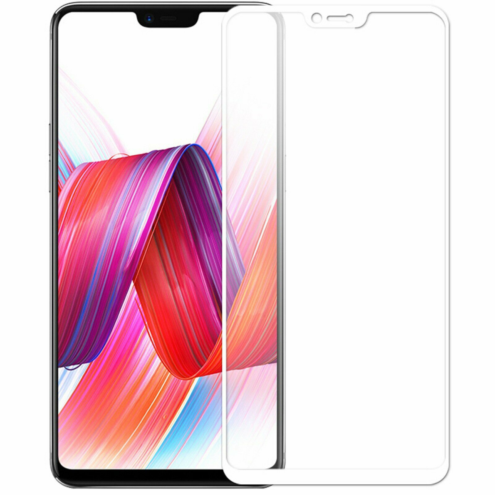Защитное стекло MyPads 3D/5D для Vivo Y85, Vivo V9, Vivo Z1 с закругленными изогнутыми краями