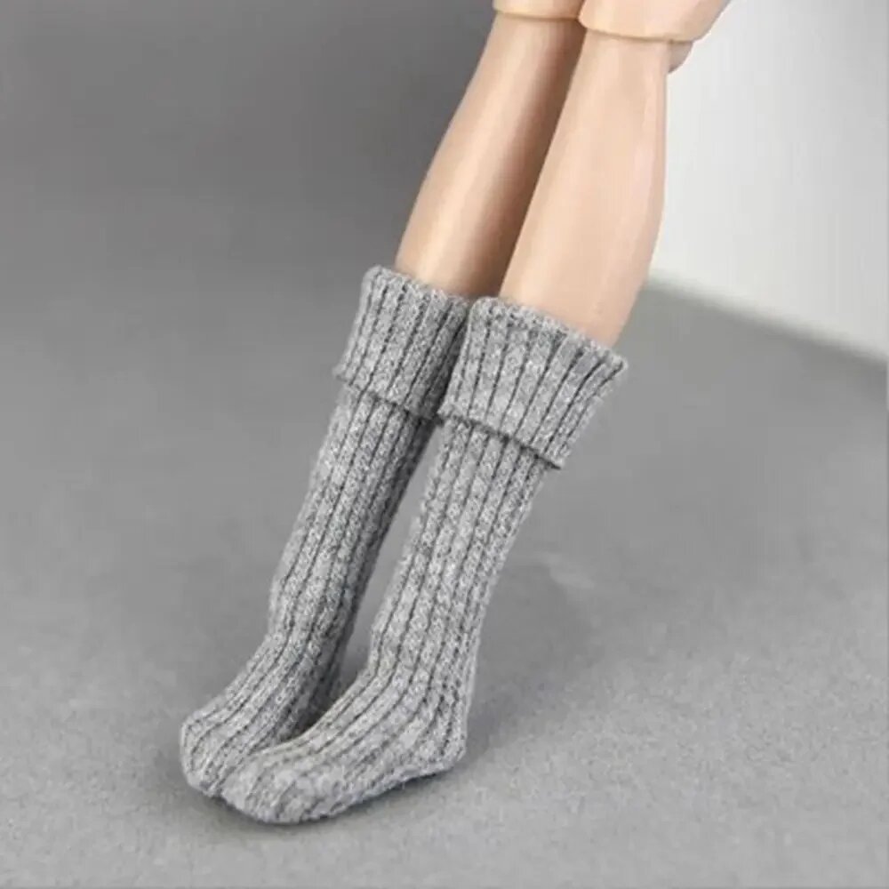 Кукольные носки 1/6 серые, хлопок, 1 пара