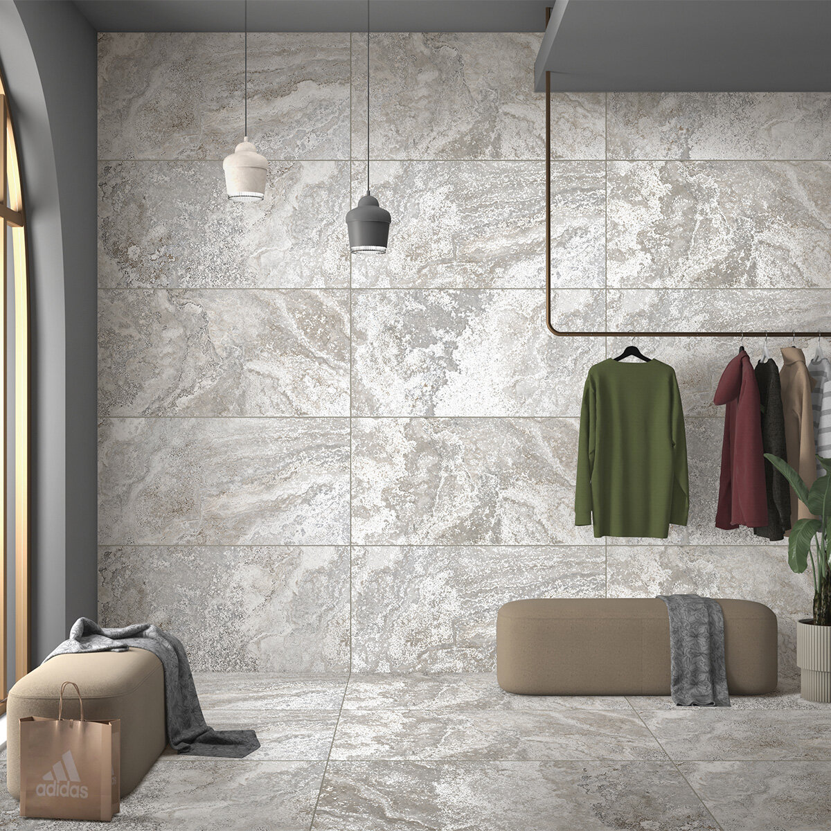 Керамогранит Neodom Ravena Grey Matt Carving Str 60x120 N20754 под камень матовая Износостойкая, Морозостойкая, морозостойкая