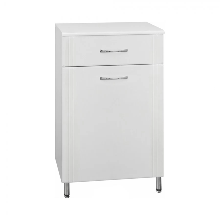 Тумба Эко Стандарт ТН 60 с бельевой корзиной, белая