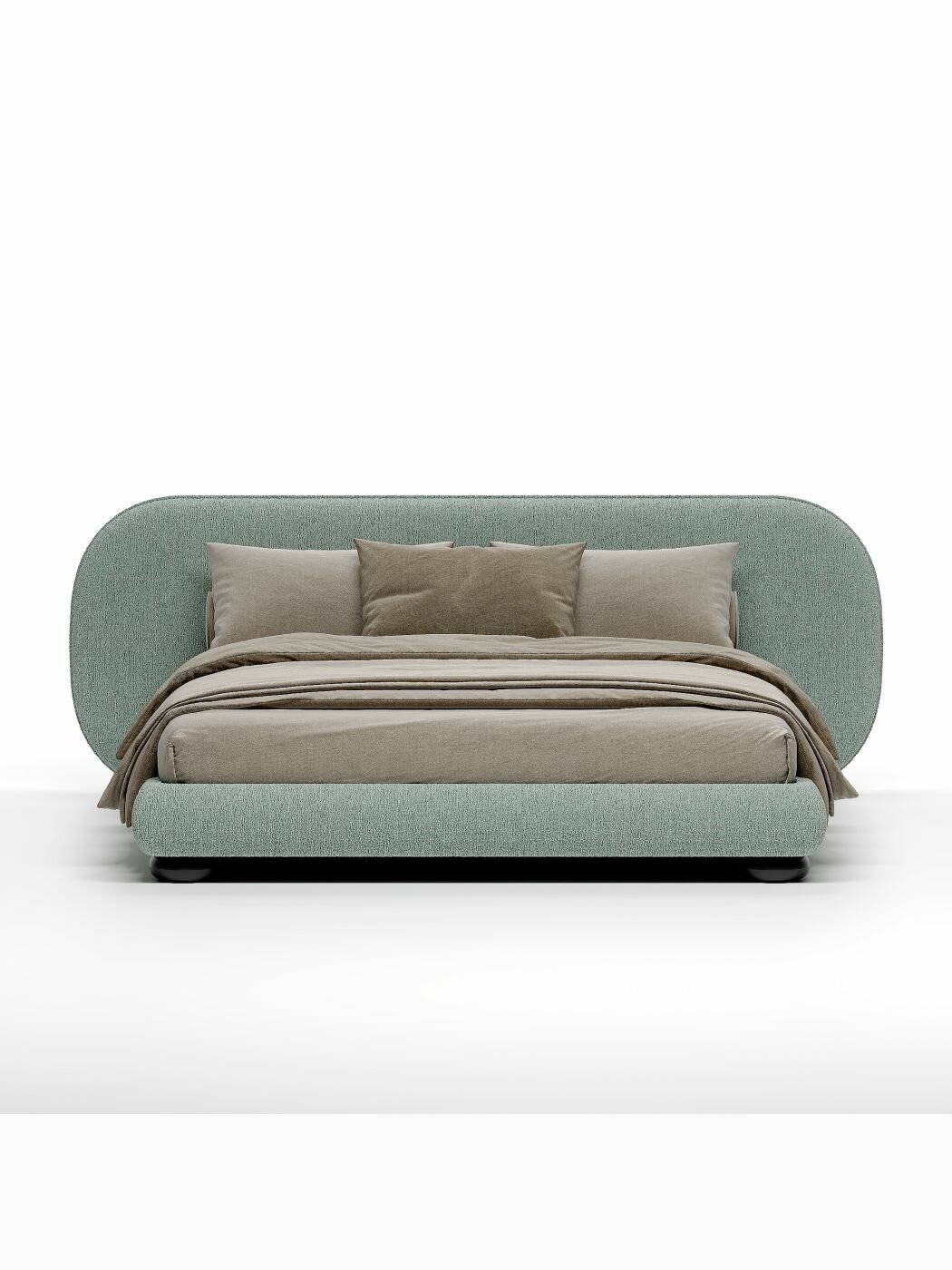 Двуспальная кровать Morgan 160х200 Букле мятный Сoco 694