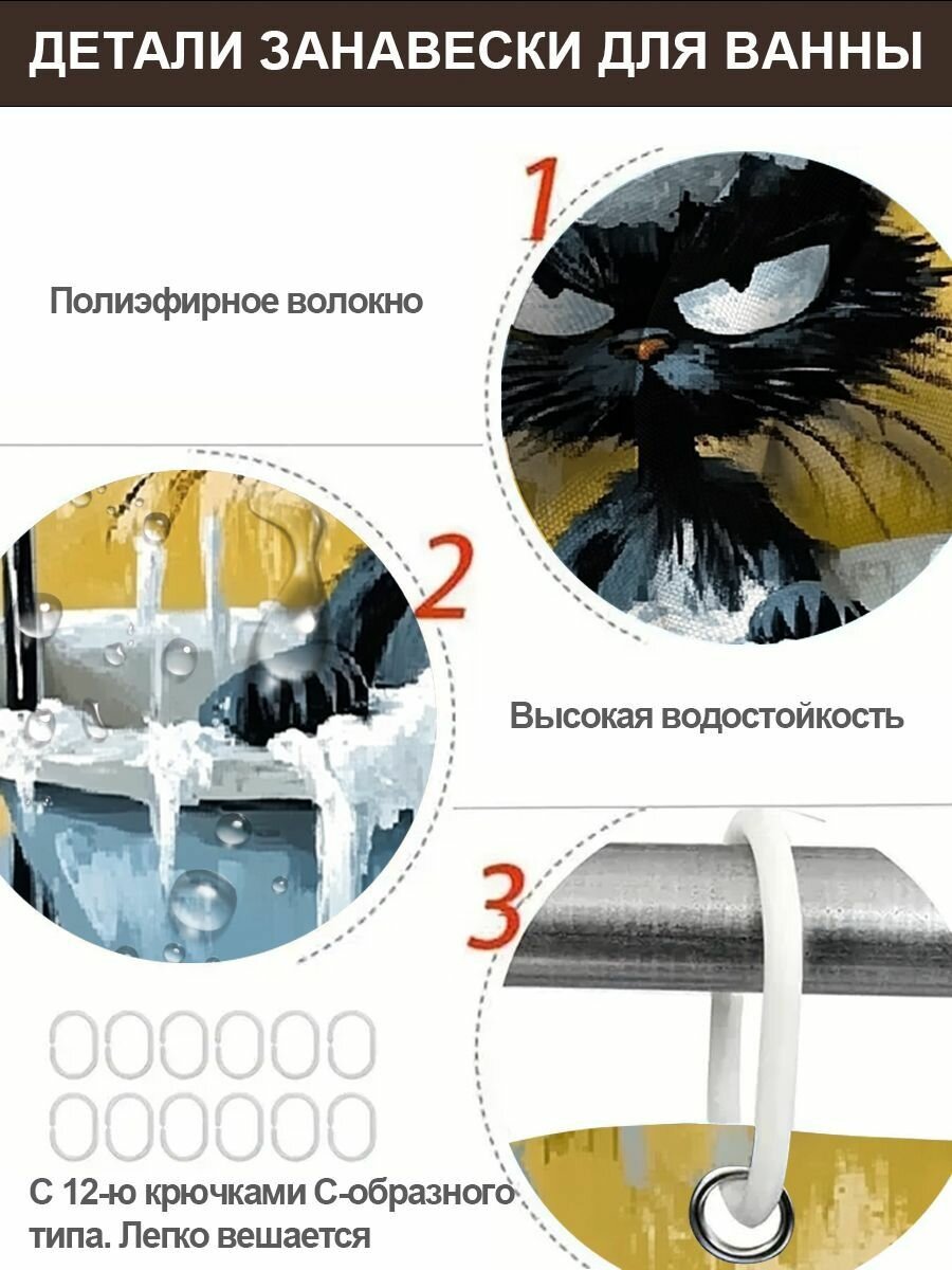 Штора для ванной — фото 1