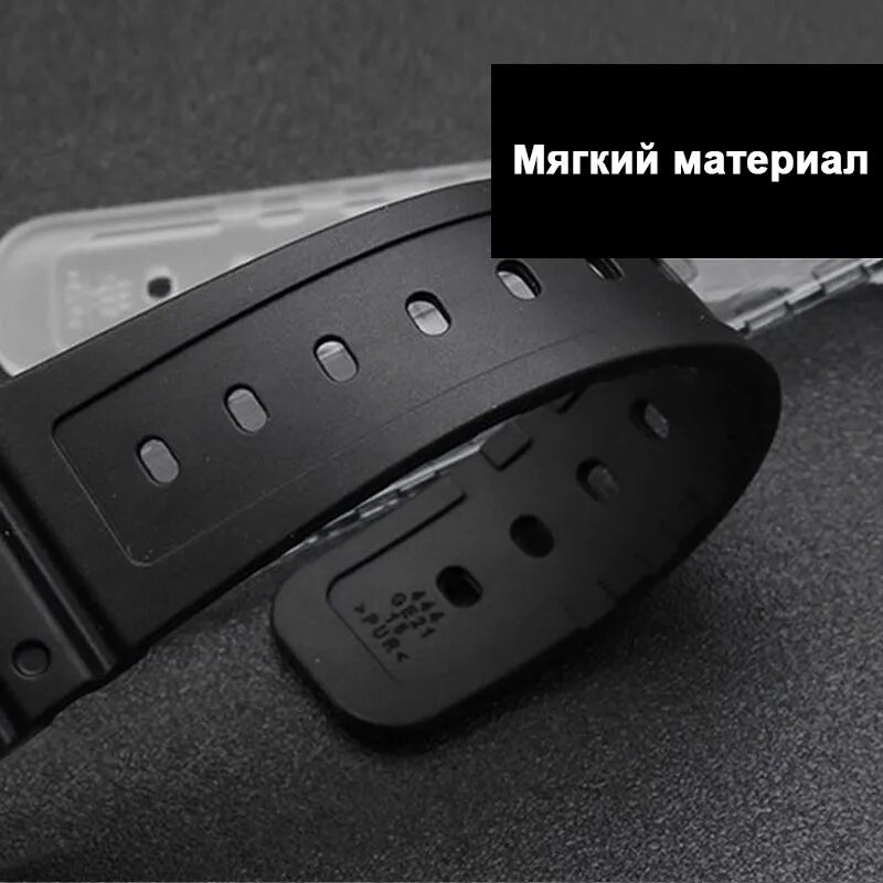 Ремешок для смарт-часов, черный, силиконовый, для моделей DW-5600SK, DW-5600E, DW-5600BB, GWX-5600, GW-B5600, GW-5600, с застежкой-булавкой — фото 1