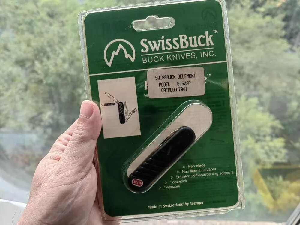 Wenger x Buck Швейцарский нож 74 мм, SwissBuck Pocket Mate 87503, коллекционный