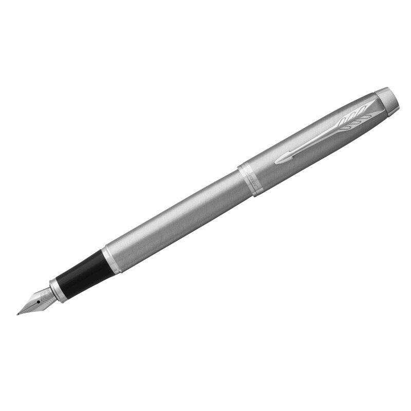 Ручка перьевая Parker "IM Essential Stainless Steel CT" синяя, 0,8мм, подарочная упаковка, 318943