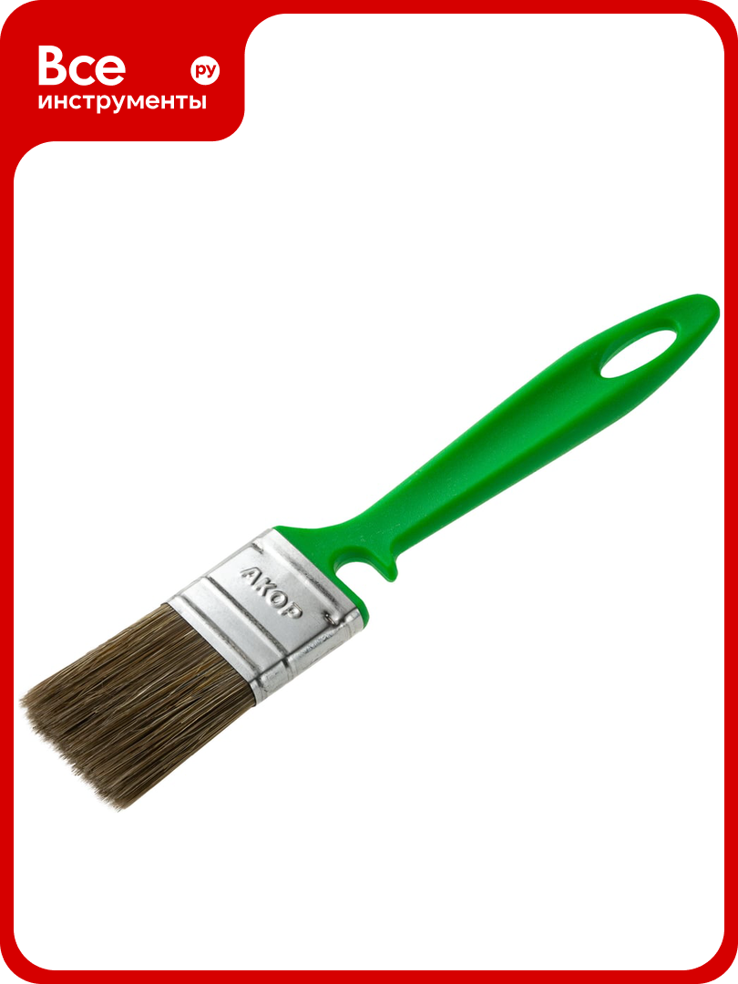 Кисть плоская Акор для дерева, ширина 35 мм, толщина 10 мм, Эксперт 174 10 035 КД35*10