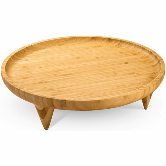 Блюдо Wilmax England круглое на ножках 46 см бамбук