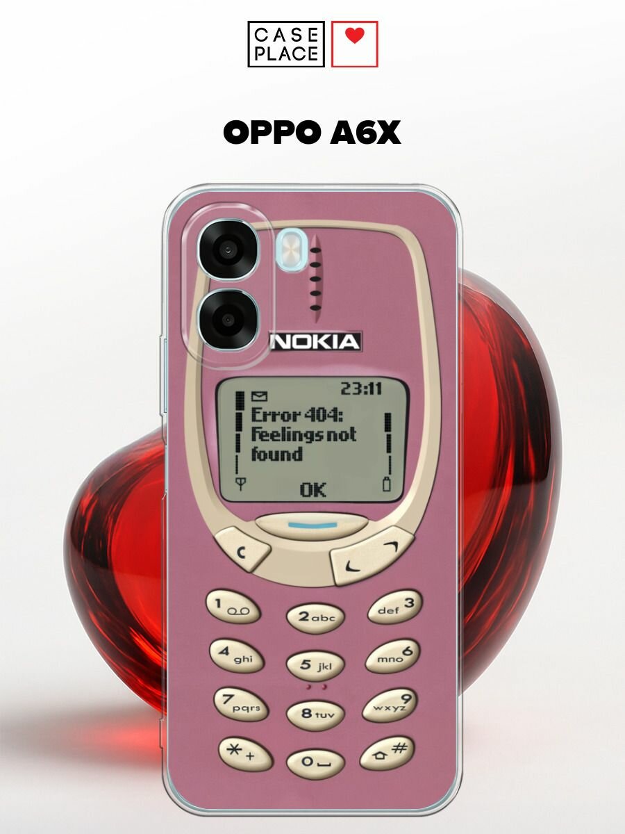 Силиконовый чехол на Oppo A6x / Оппо A6x с принтом Розовый Нокиа