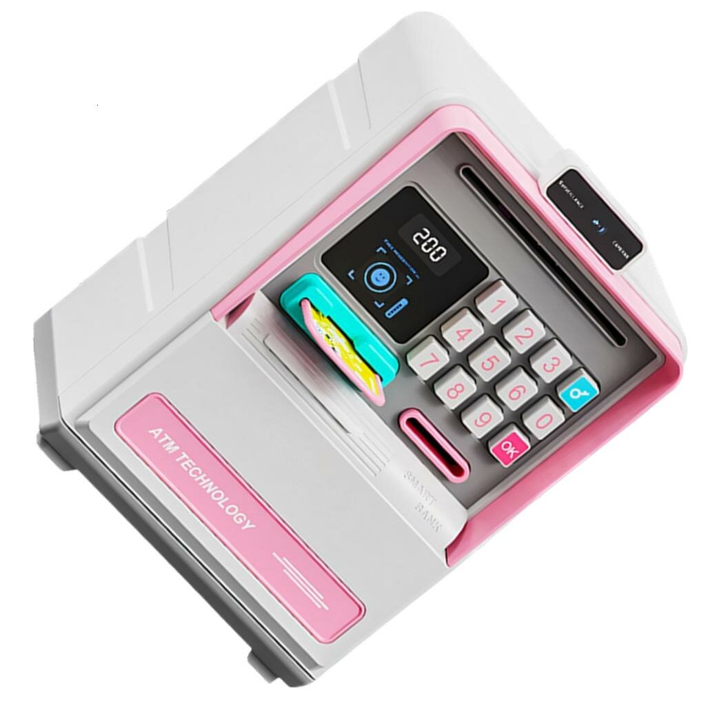 Электронный копилка с распознаванием лиц, Розовый
