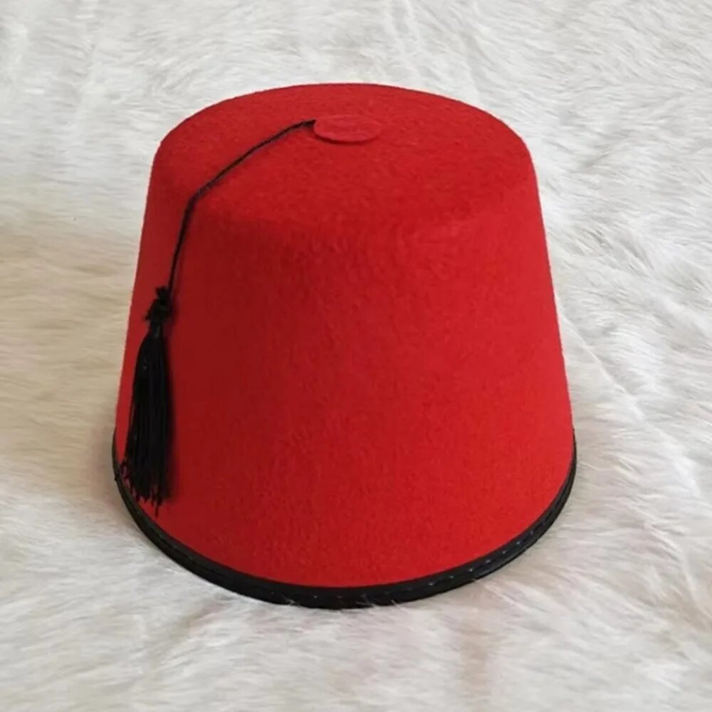 Красная шерстяная кепка Tarboosh Fez