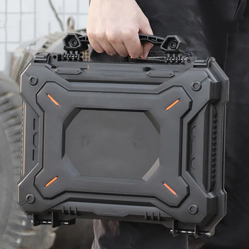 Кейс ударопрочный для хранения и защиты ценных инструментов, пластик, черный, Китай, 29 см, мужской, пряжка, Easy pack