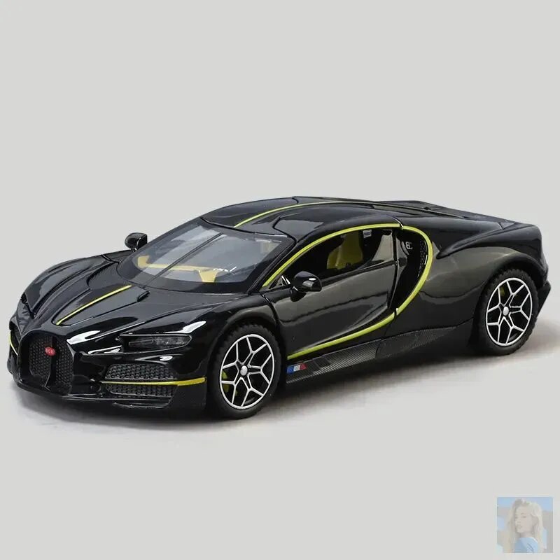 Машинка металлическая BUGATTI TOURBILLON (1:32)инерционная с открывающимися дверьми, световыми и звуковыми эффектами