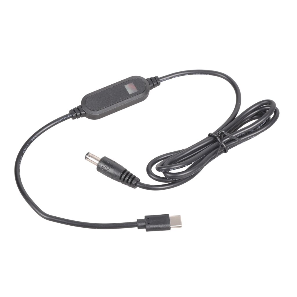 Кабель питания от USB C до 5,5x2,5 мм, Повышающий Адаптер от 5 В до 12 В для Камеры Маршрутизатора