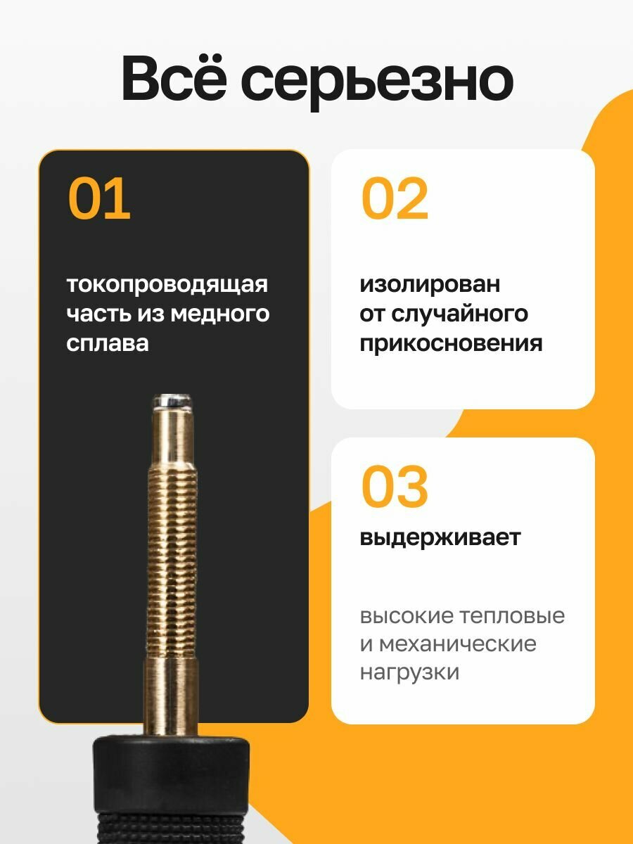 Винтовой электрододержатель электродов с фиксацией 45/90 Handy 500 для MMA сварки — фото 1
