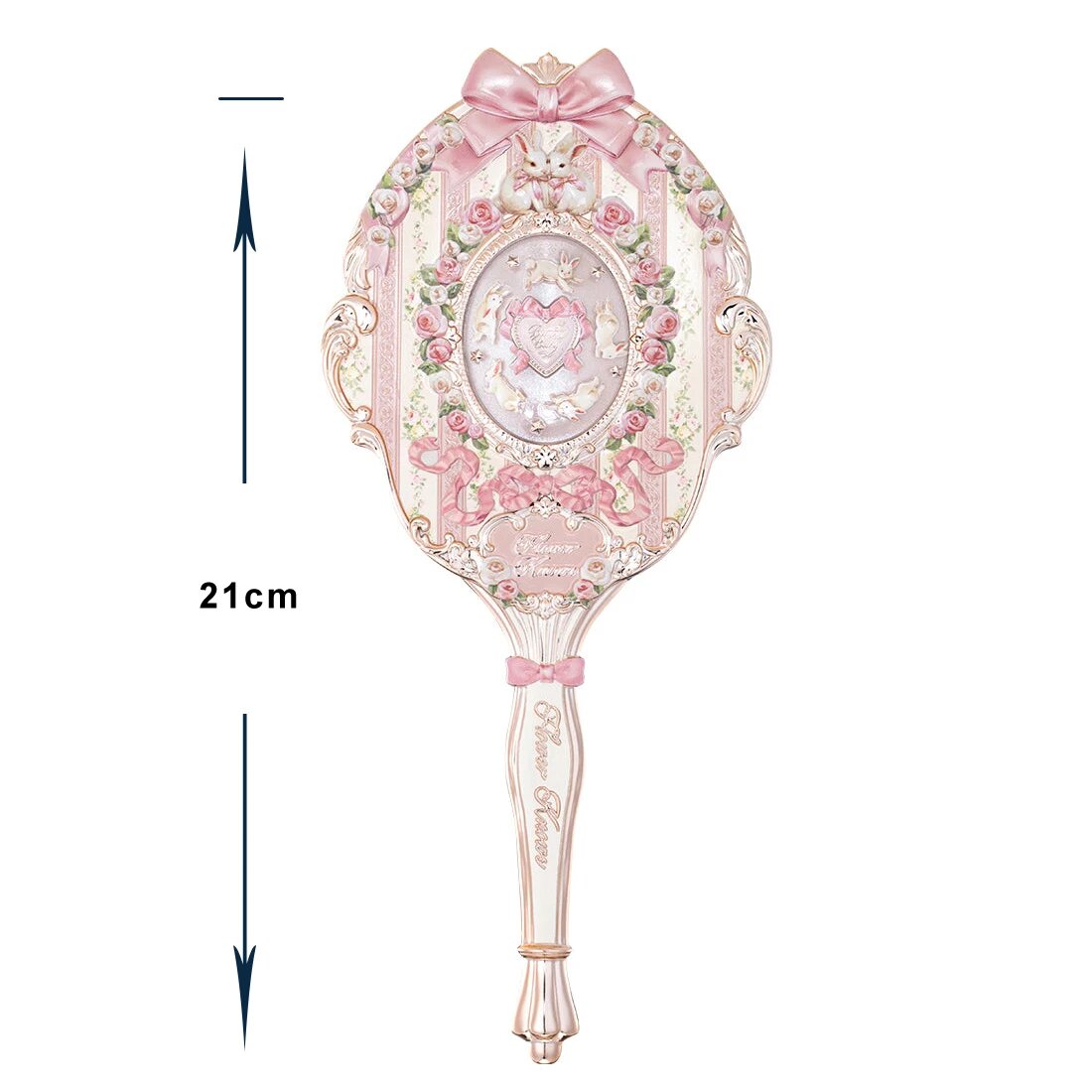 Зеркало Flower Knows Bunny Garden, 21см, 03Rosette Pink