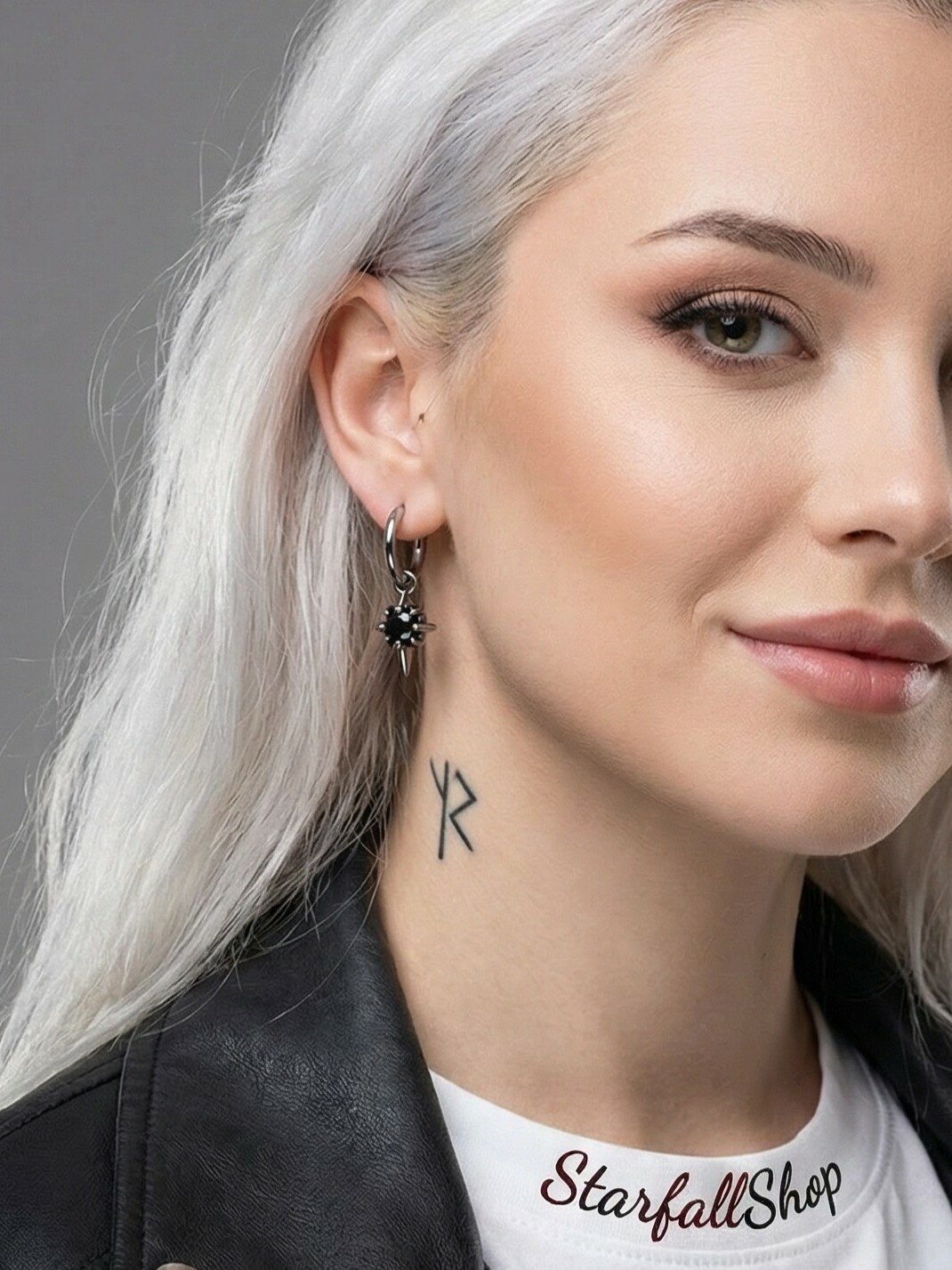 Серьги-трансформеры, славянский оберег, искусственный камень, фианит