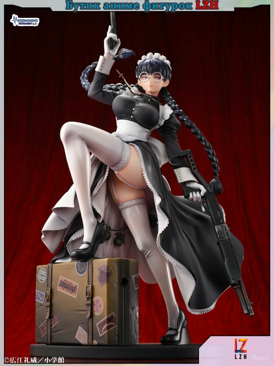 Аниме фигурка MEDICOS-E Роберты(Roberta) из " BLACK LAGOON" в The Maid of Nightmare 29cm(LZH)