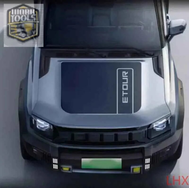 Наклейка автомобильная виниловая пленка для капота Chery JETOUR Traveler T2 2023 2024 золотистая