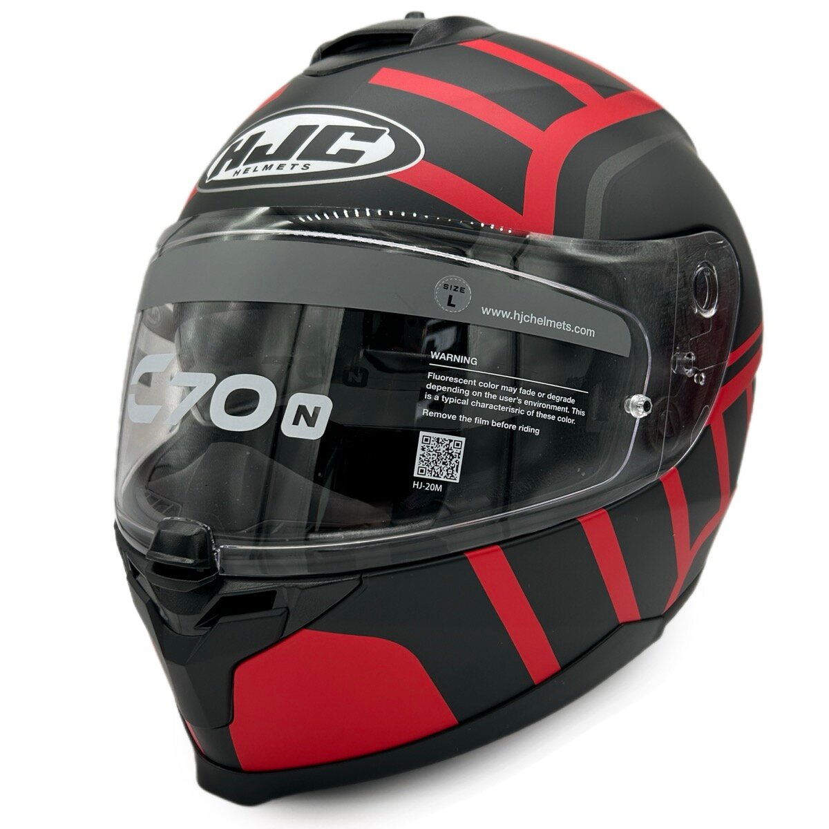 Мотошлем HJC C-70N HOLT MC1SF. L. Черный-красный