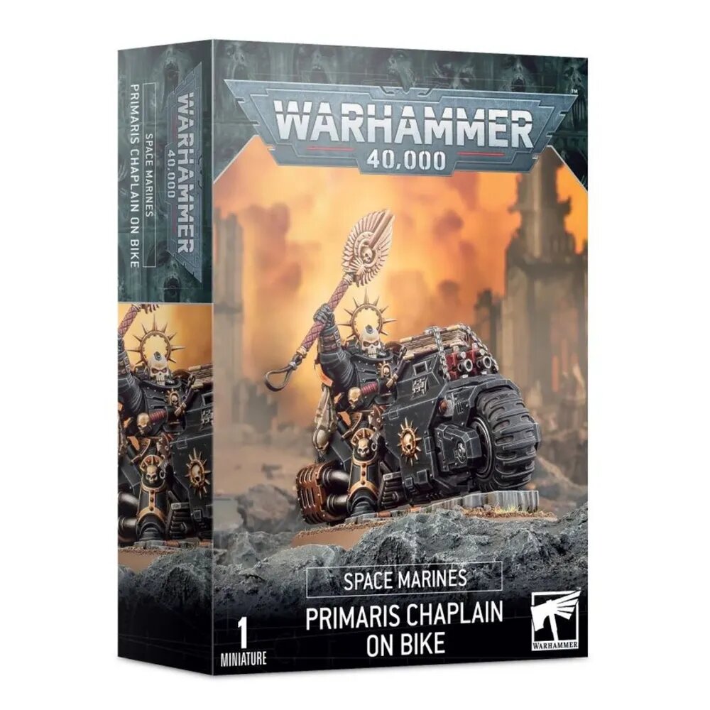 Миниатюры Warhammer 40,000 Primaris Chaplain On Bike Space Marines для сборки
