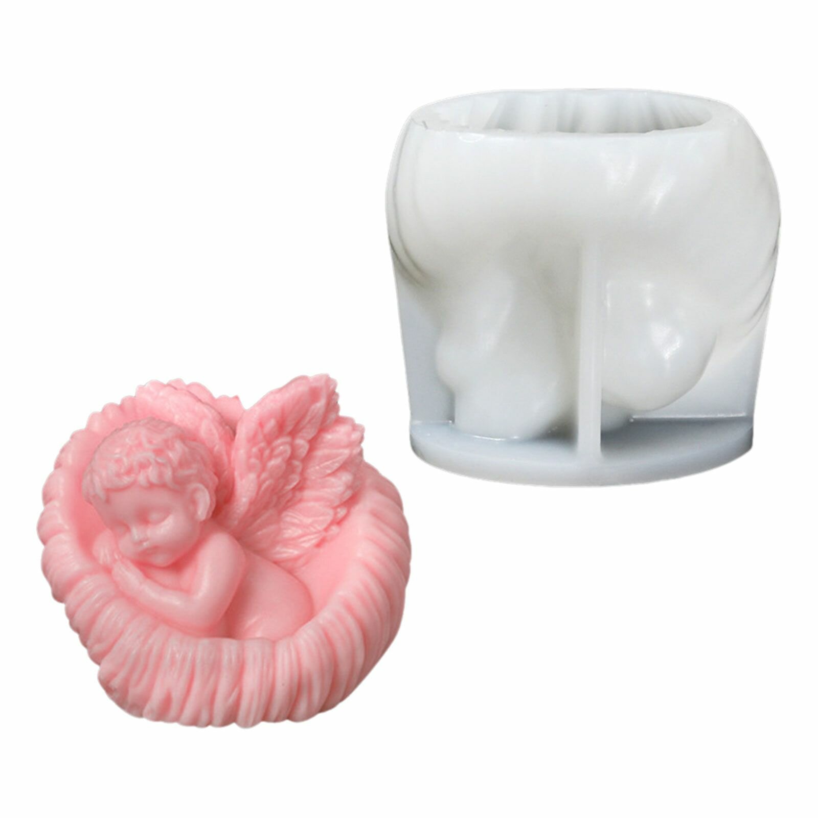 Формы для свечей из силикона в виде фигурки крылатой девочки эпоксидной смолы