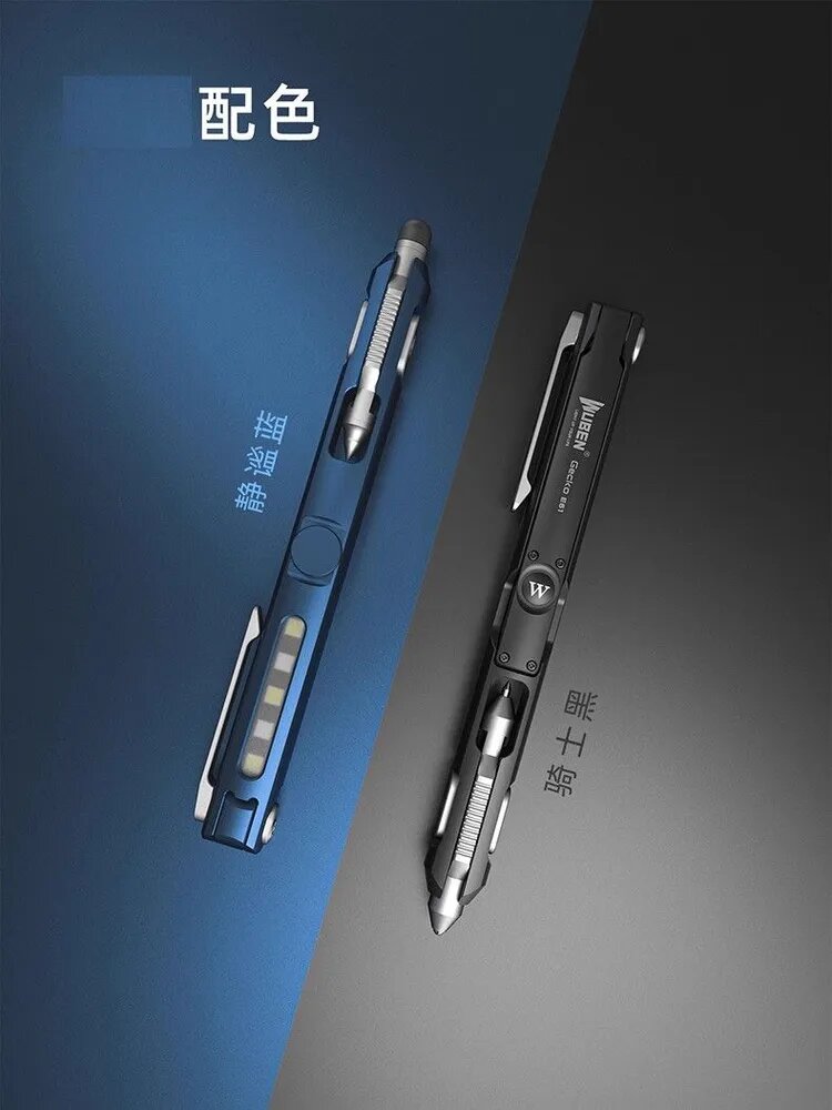 Wuben E61 Тактическая ручка Фонарь EDC Многофункциональный фонарик USB зарядка Сигнальный свет — фото 1