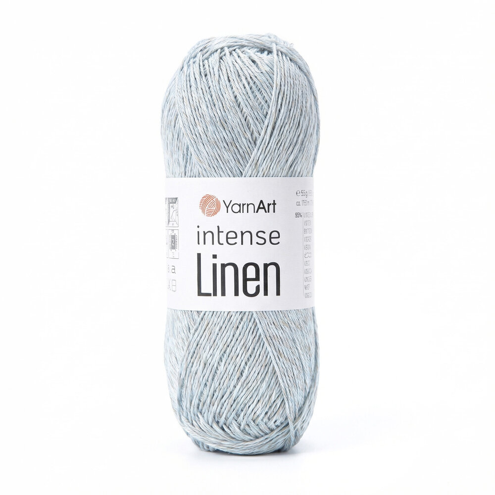 Пряжа для вязания YarnArt Intense Linen 4133 светло-серый 50 гр/175 м 45% лён, 55% вискоза