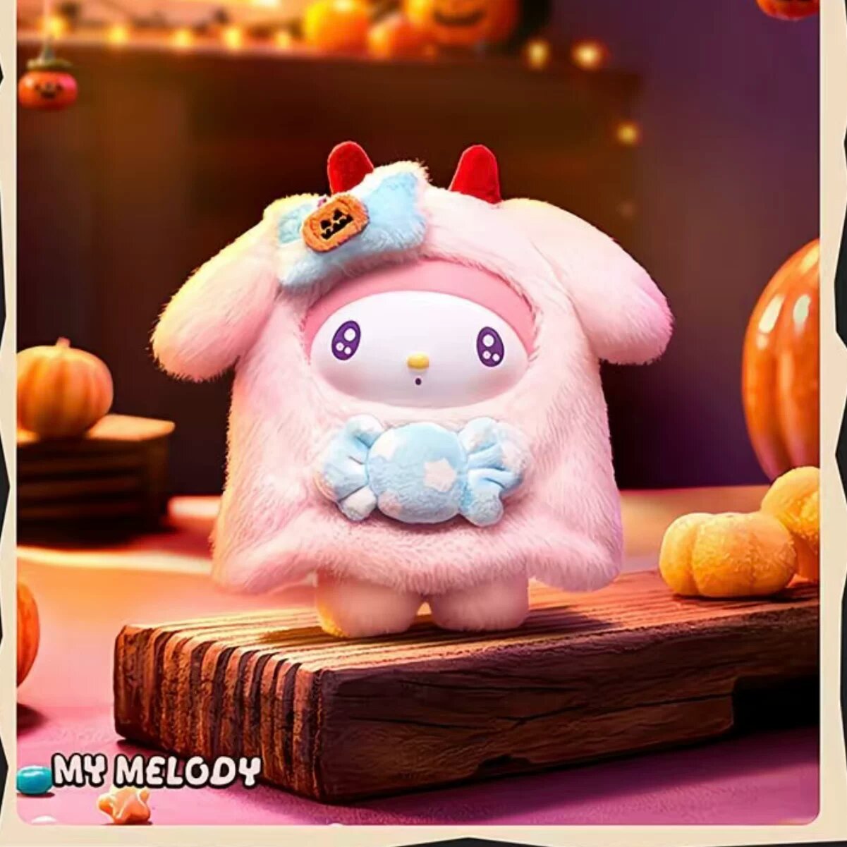 Новинка: серия виниловых плюшевых игрушек MINISO Sanrio Candy Carnival Night в закрытой упаковке, милые подвески