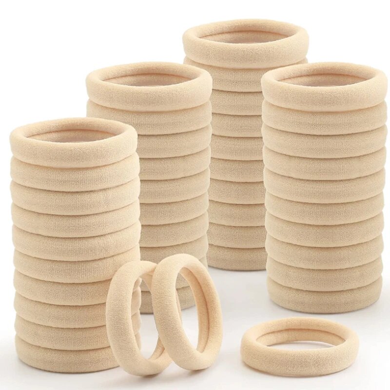 Резинки для волос Yanrong, 50 шт. Бежевый, 1