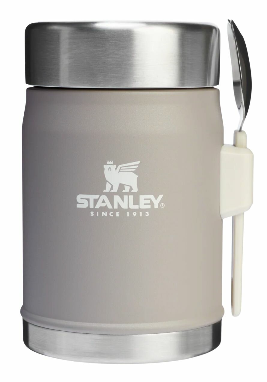 Термос для Еды 0,4 литра Пепельно-серый маркировки Stanley с ложкой