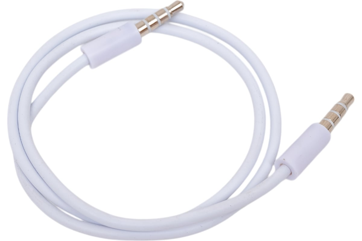 Аудиокабель Rexant Jack 3,5 мм штекер-штекер 0.5 м, белый {18-1105} (1 шт)