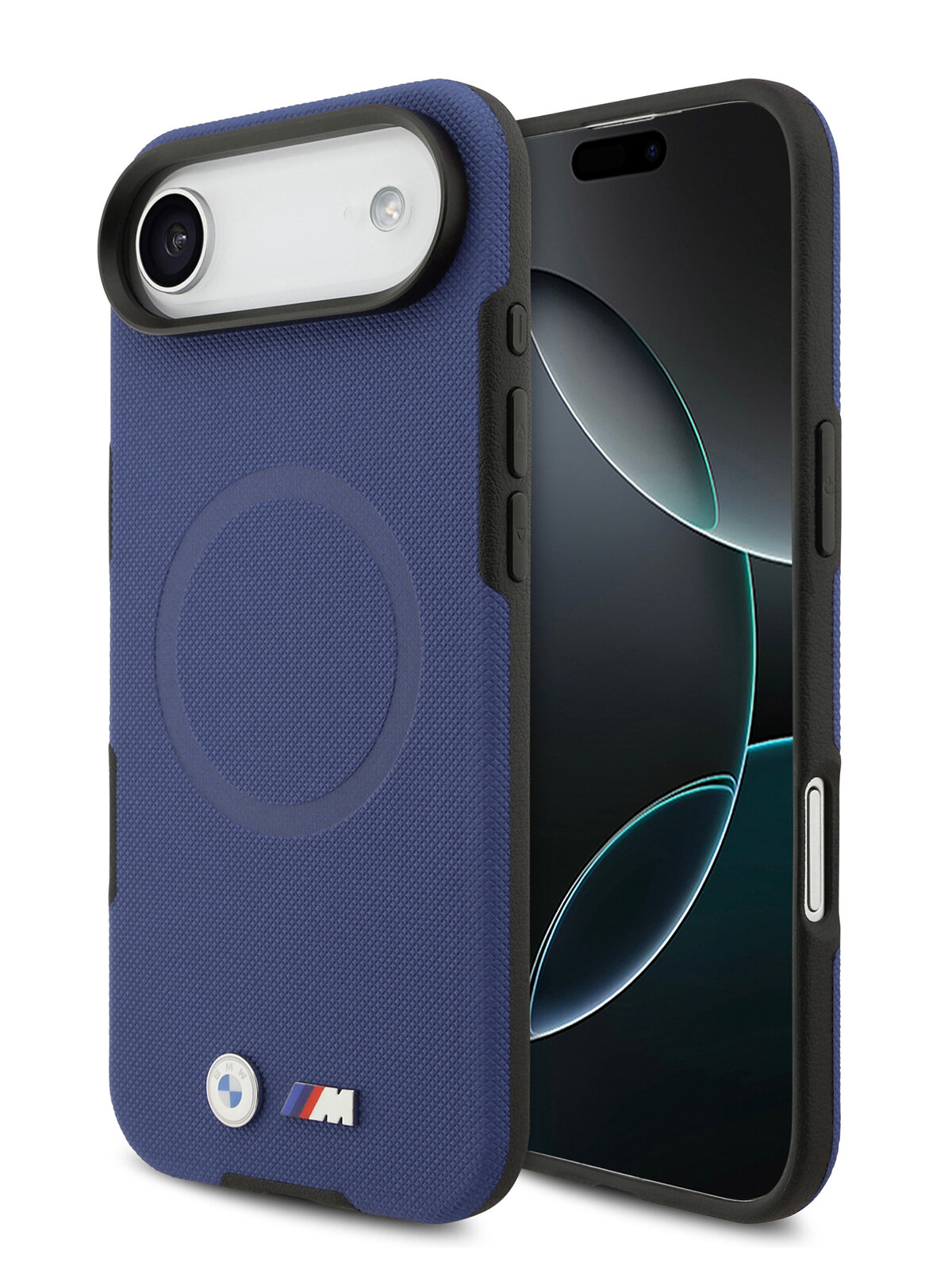 Чехол BMW на iPhone Air, с магнитами MagSafe, из экокожи PU leather, темно-синий