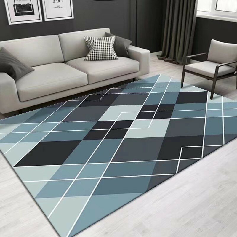 Ковер для гостиной, домашнего использования, простой диван, напольный коврик для спальни, оптовая продажа, полное покрытие комнаты, скандинавский серый, ковер из кристаллического велюра для внешней торговли.