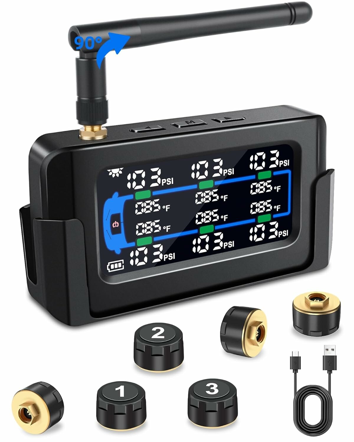 6-колесная система контроля давления в шинах автодома TPMS Система контроля давления в шинах Прицеп для автофургона 6 да