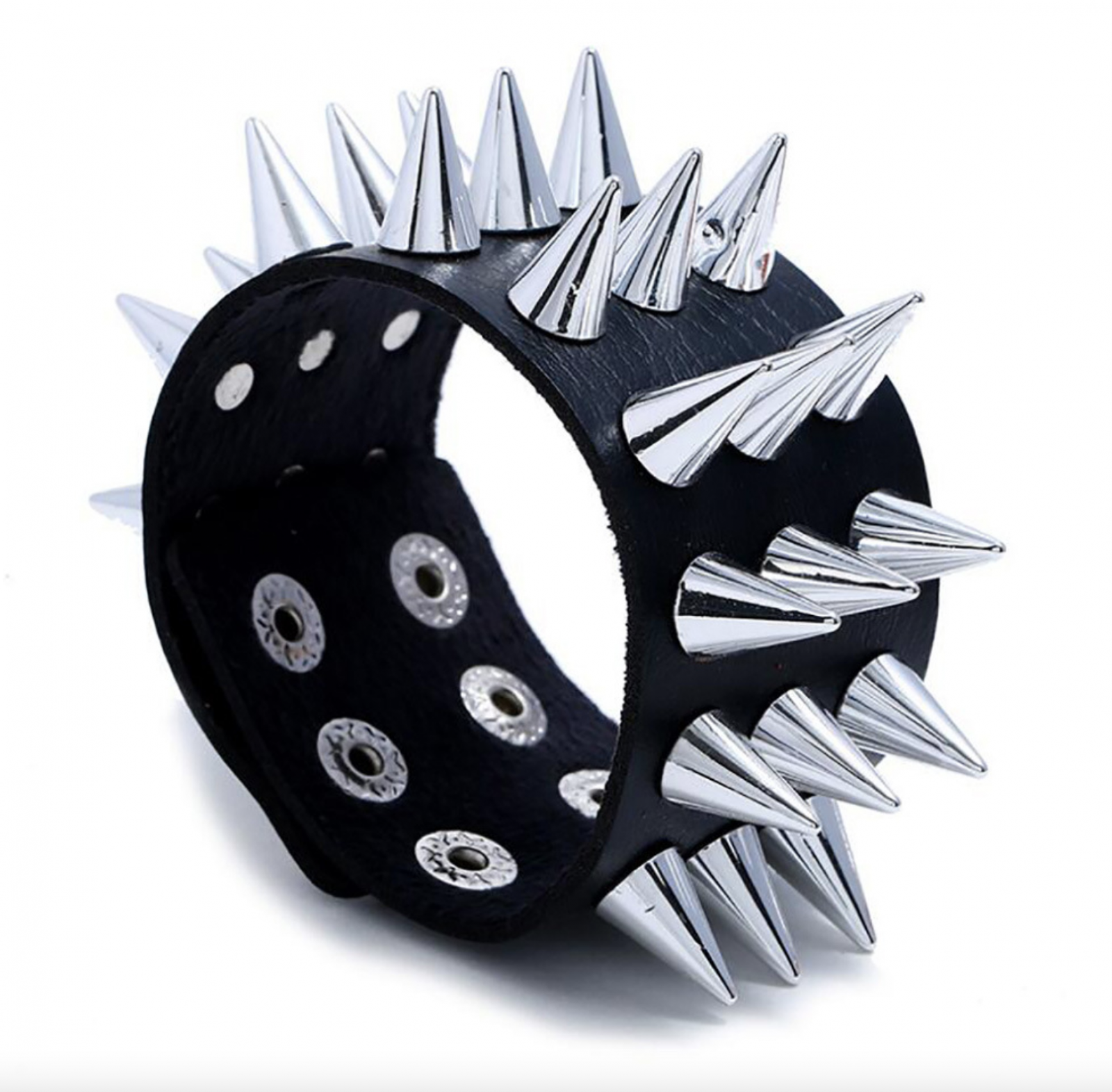 Браслет, металлическая крошка, кожа