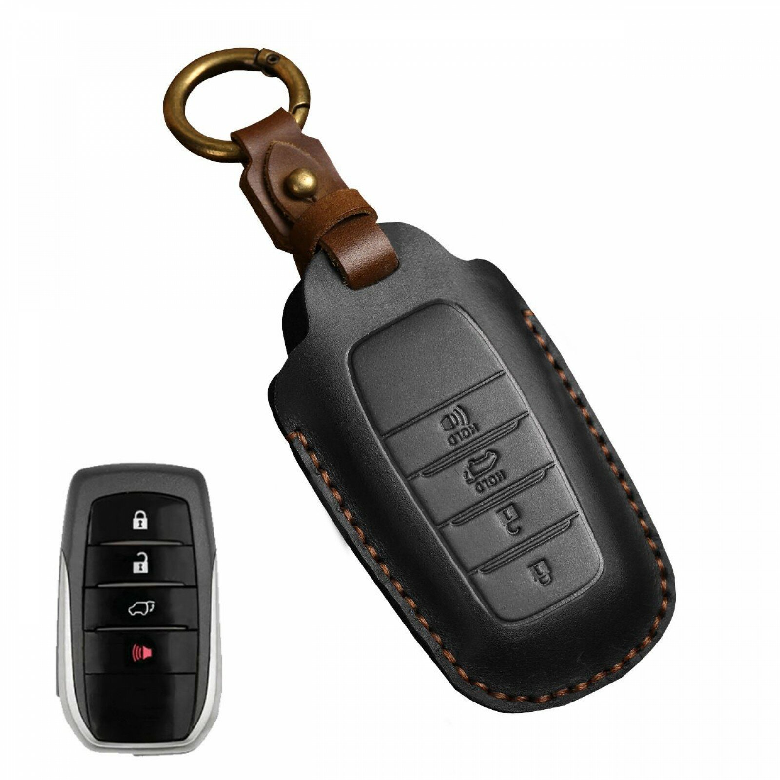 Чехол для автомобильного брелока MyPads из натуральной кожи для Toyota Sienna Highlander Camry Previa