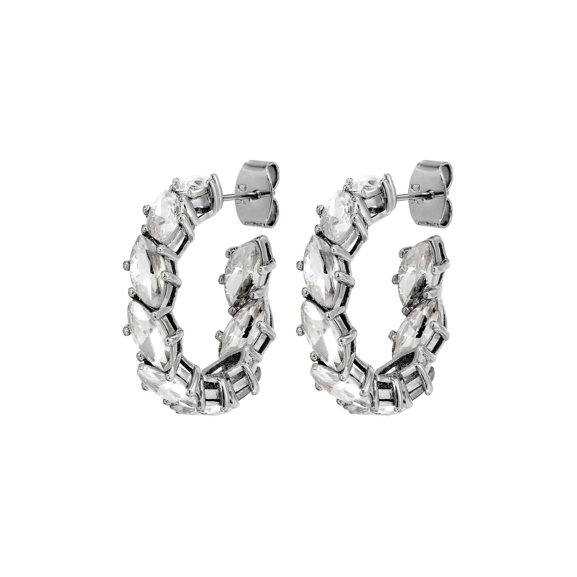 Серьги пусеты, кристаллы Swarovski